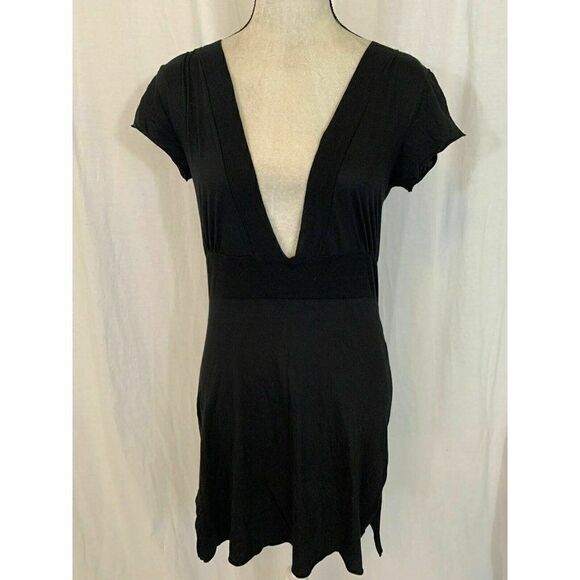 Michael Stars | Dresses | Michael Starsshort Sleeve Deep Vneckminidress ...